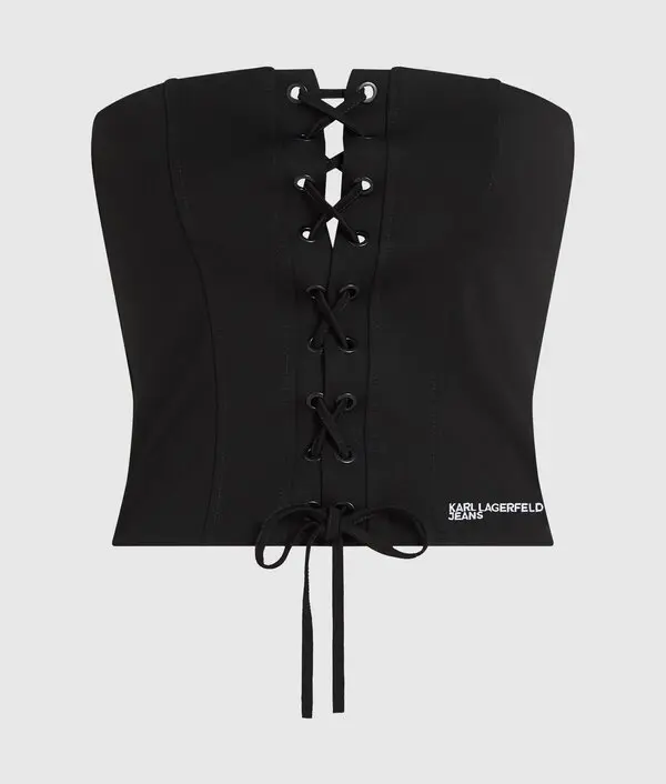 KL JEANS Jeans Strapless Lace-up Corset Top