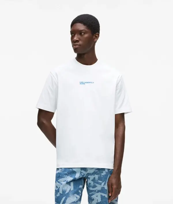 KL JEANS Graphic Karl Print T-shirt - White
