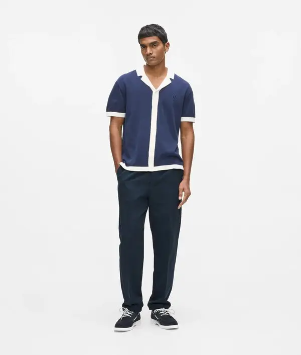 Karl Lagerfeld Linen-blend Suit Pants - Peacoat