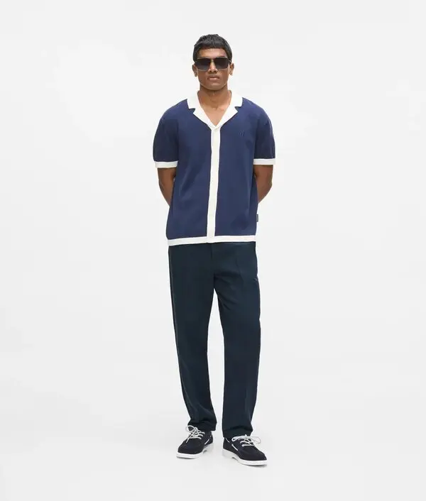 Karl Lagerfeld Linen-blend Suit Pants - Peacoat