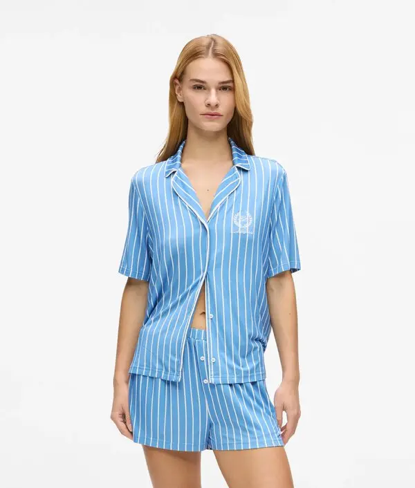 Karl Lagerfeld Striped Short Pajama Set