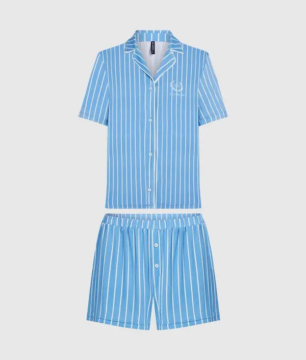 Karl Lagerfeld Striped Short Pajama Set