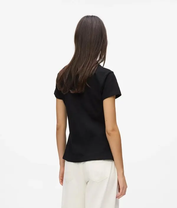 Karl Lagerfeld Slim Fit Organic Cotton Piqué Polo Shirt - Black