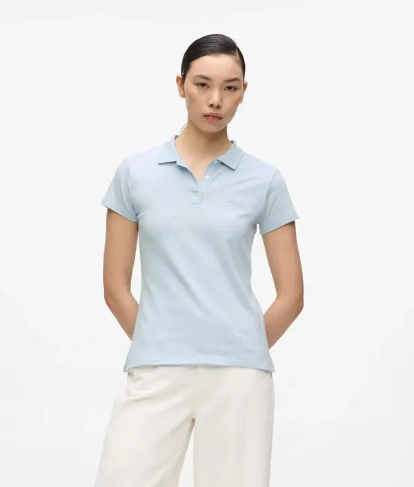 Karl Lagerfeld Signature Piqué Polo Shirt - Kentucky Blue