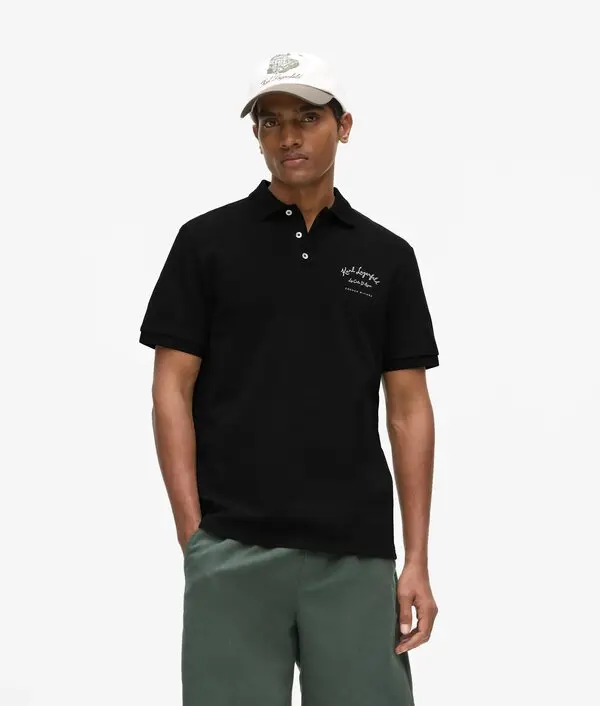 Karl Lagerfeld Côte D'azur Polo Shirt - Black