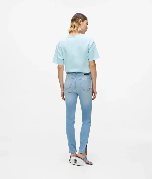 KL JEANS Split-hem High-rise Skinny Jeans