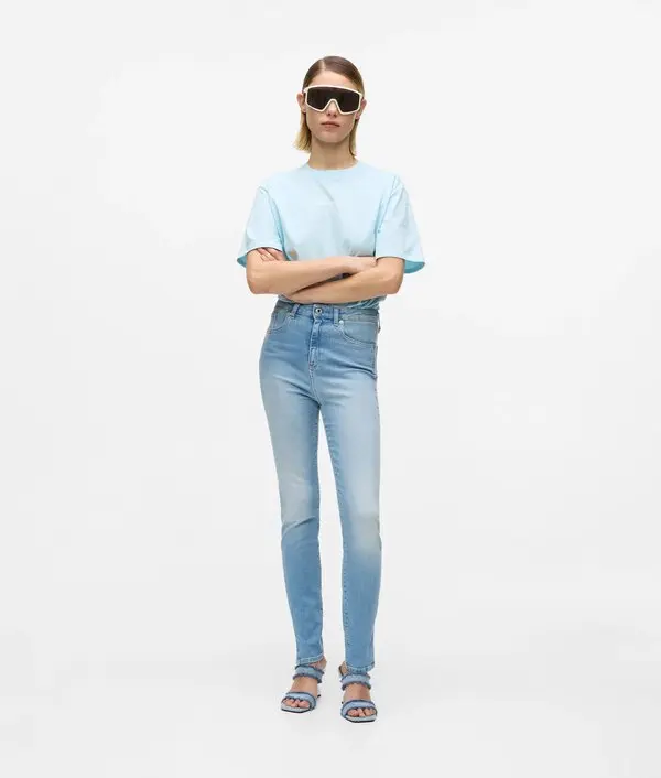KL JEANS Split-hem High-rise Skinny Jeans