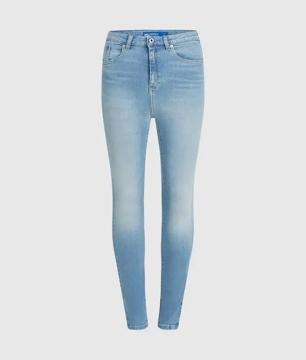 KL JEANS Split-hem High-rise Skinny Jeans