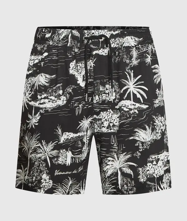 Karl Lagerfeld All-over Print Tropical Shorts