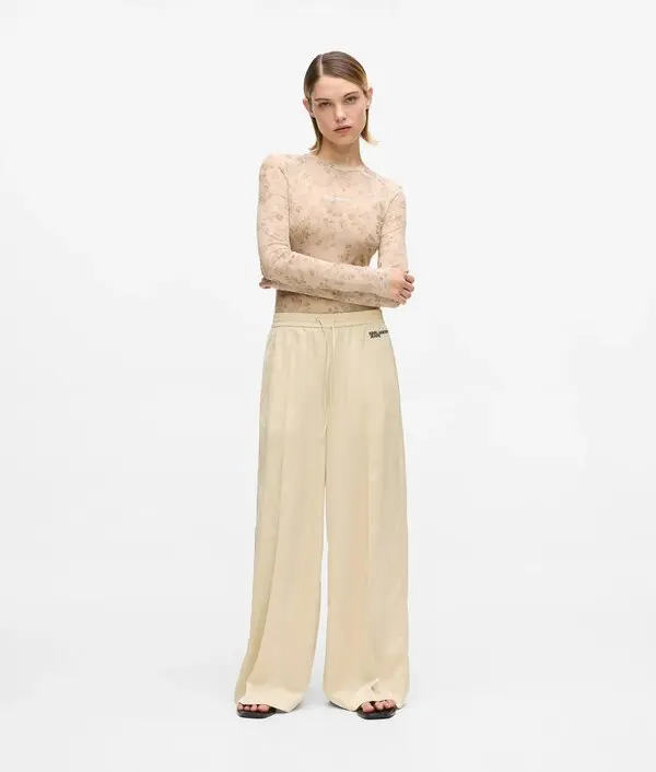 KL JEANS Wide-leg Satin Pants - Champagne