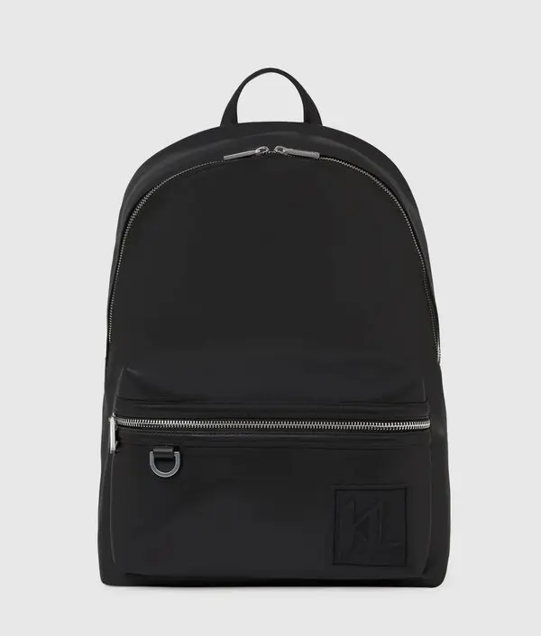 Karl Lagerfeld Monogram Patch Backpack - Black