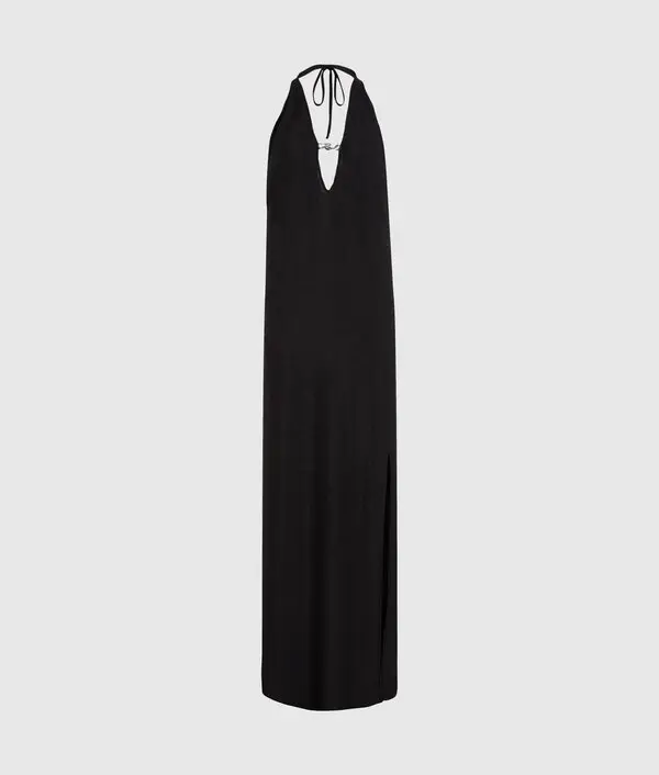 Karl Lagerfeld Signature Metallic Maxi Dress