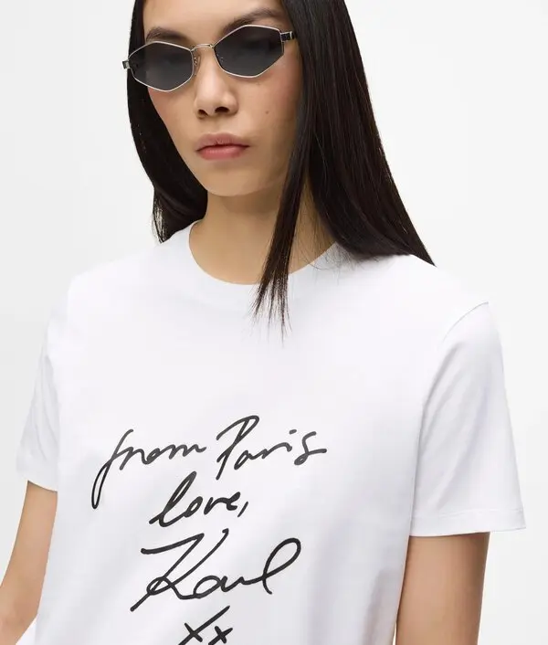 Karl Lagerfeld From Paris With Love" T-shirt - White