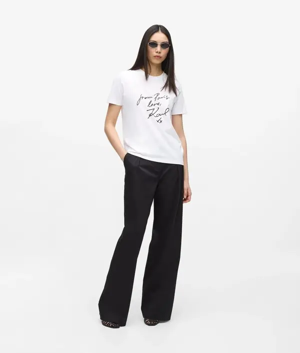 Karl Lagerfeld From Paris With Love" T-shirt - White