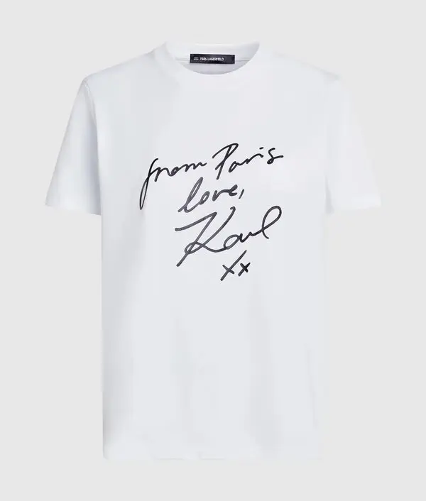 Karl Lagerfeld From Paris With Love" T-shirt - White