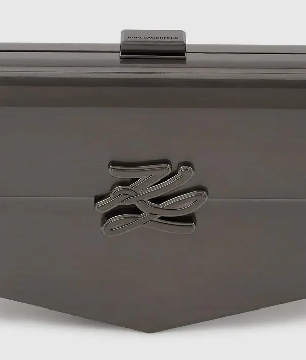 Karl Lagerfeld Studio Autograph Clutch Bag In Polished Resin
