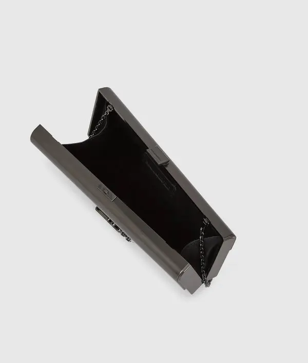Karl Lagerfeld Studio Autograph Clutch Bag In Polished Resin