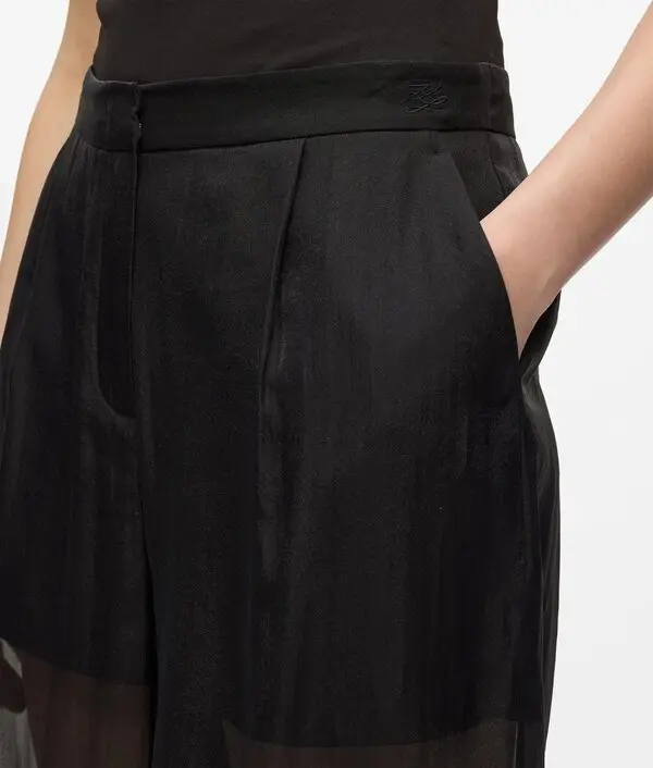 Karl Lagerfeld Organza Wide-leg Pants