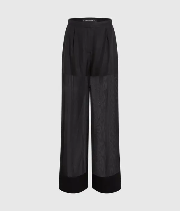 Karl Lagerfeld Organza Wide-leg Pants
