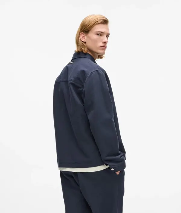 Karl Lagerfeld Linen Zip-up Jacket