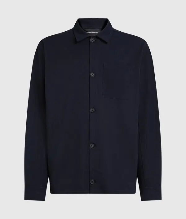 Karl Lagerfeld Ikon Jersey Overshirt - Medieval Blue