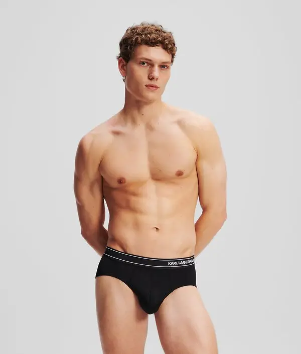 Karl Lagerfeld Logo Lightweight Briefs – 3-pack
