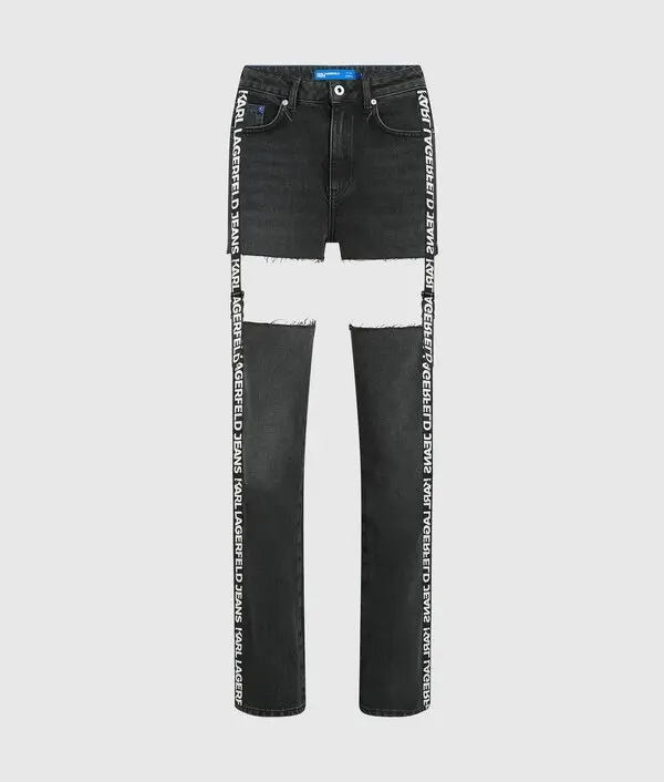 KL JEANS Jeans High-rise Cut-out Straight Jeans