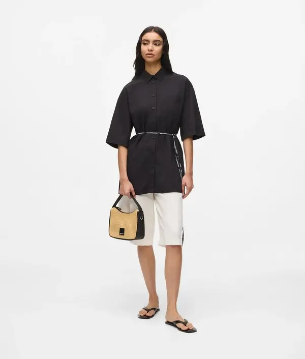 KL JEANS Short-sleeved Shirt With Tie Waist - Black