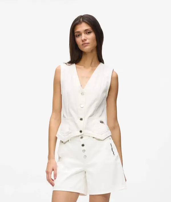 Karl Lagerfeld Ikon Denim Waistcoat - Pristine