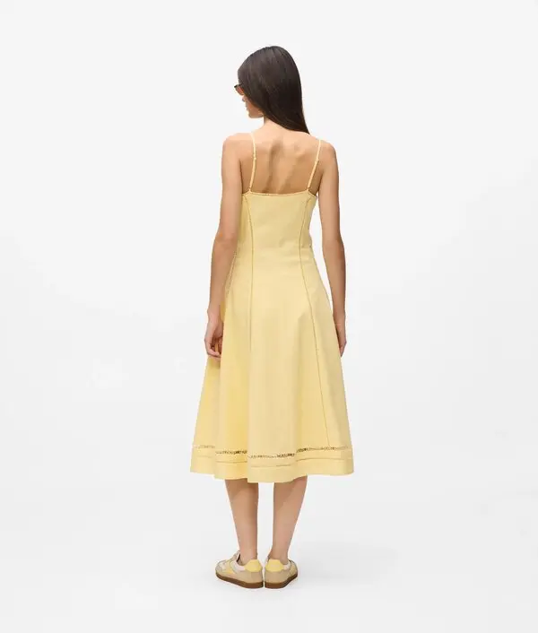 Karl Lagerfeld Cut-out Embroidery Midi Dress