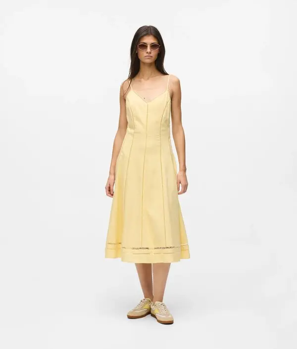 Karl Lagerfeld Cut-out Embroidery Midi Dress