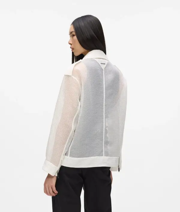Karl Lagerfeld Sheer Organza Biker Jacket