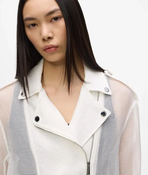 Karl Lagerfeld Sheer Organza Biker Jacket