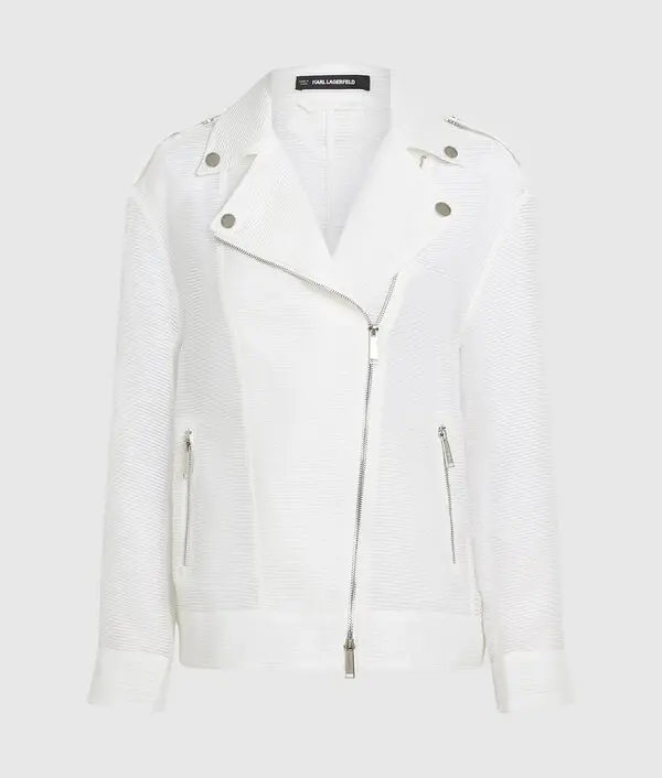 Karl Lagerfeld Sheer Organza Biker Jacket