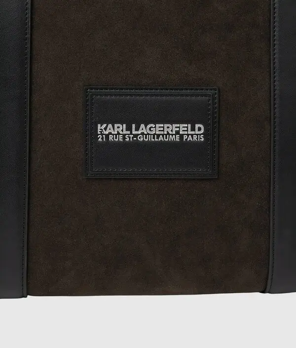 Karl Lagerfeld Faux Suede Weekender Bag