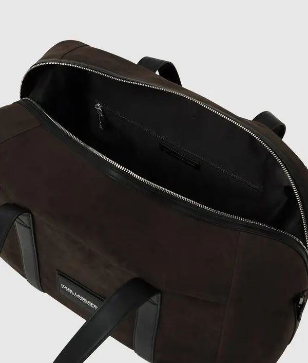 Karl Lagerfeld Faux Suede Weekender Bag