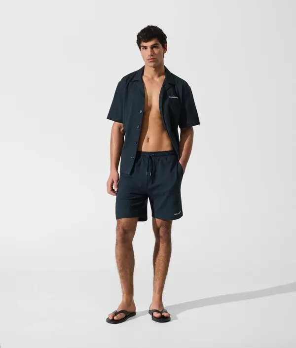 Karl Lagerfeld Checked Beach Shorts