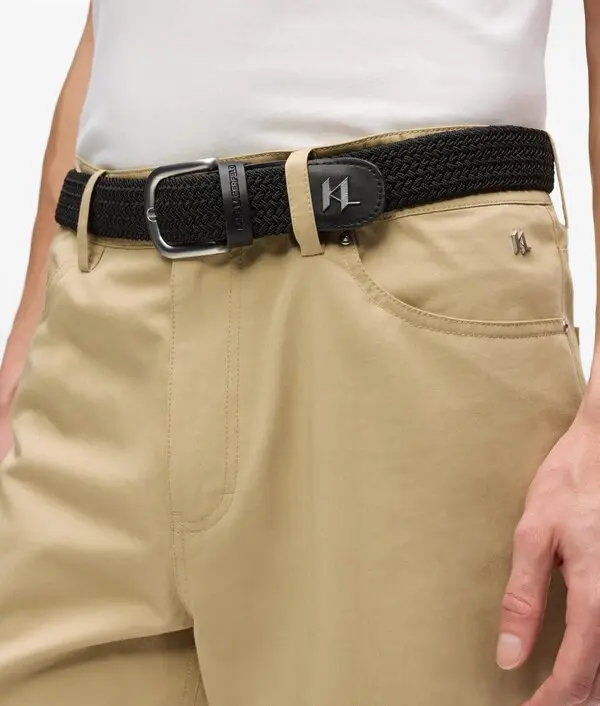 Karl Lagerfeld Monogram Woven Belt