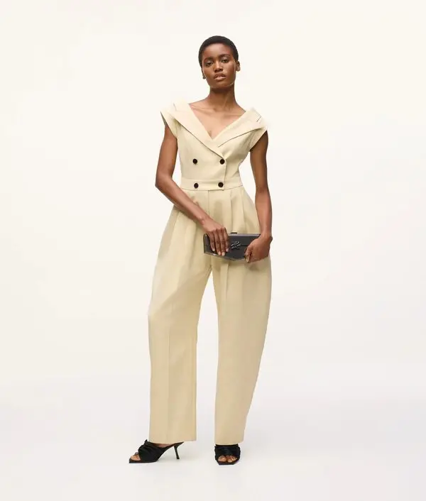 Karl Lagerfeld Tailored Jumpsuit With Balloon Pants - Pristine