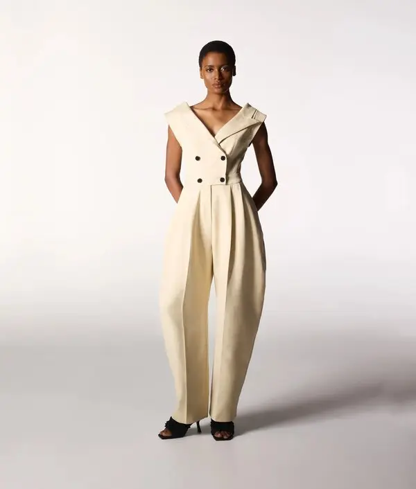 Karl Lagerfeld Tailored Jumpsuit With Balloon Pants