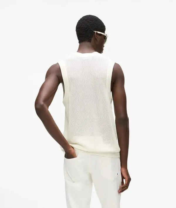 KL JEANS Jeans Organic Cotton Knit Tank Top - White