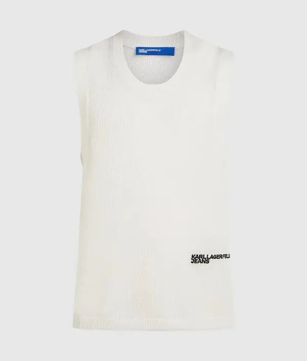 KL JEANS Jeans Organic Cotton Knit Tank Top - White