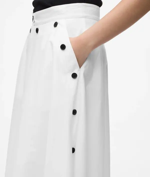 Karl Lagerfeld Button Detail A-line Skirt