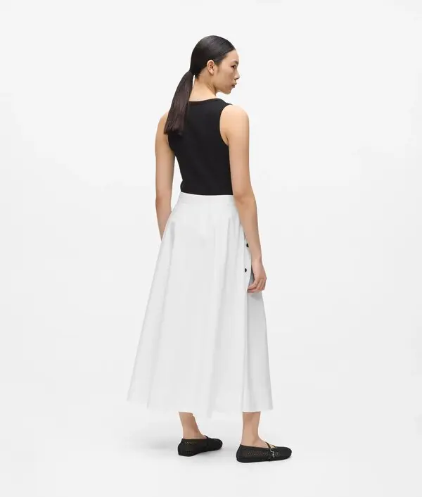 Karl Lagerfeld Button Detail A-line Skirt
