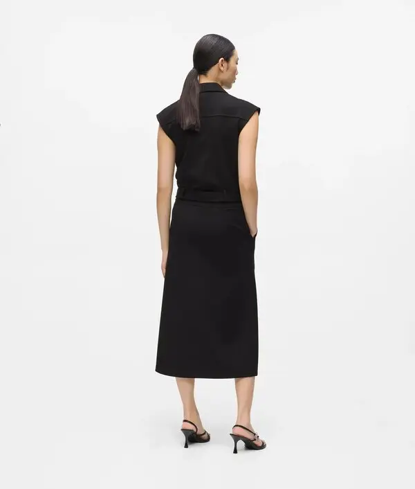Karl Lagerfeld Jersey Biker Maxi Skirt
