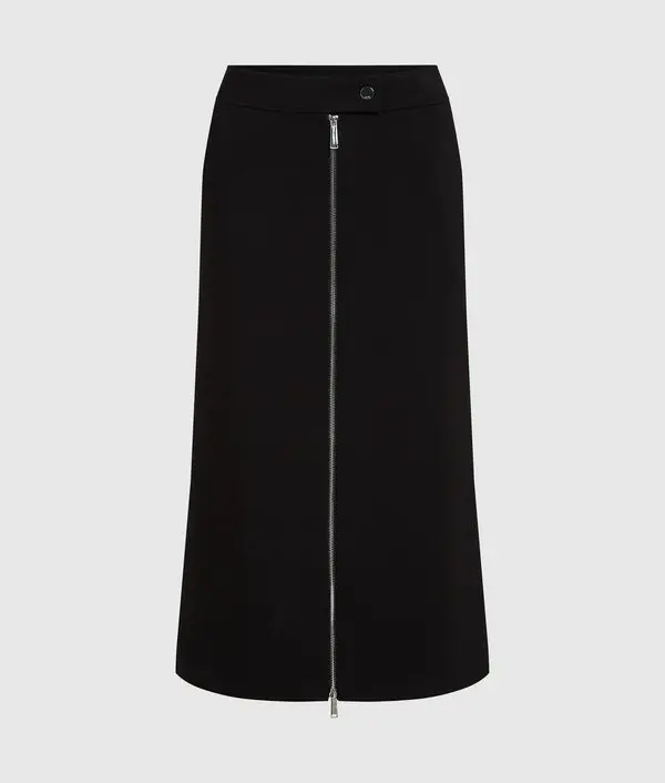 Karl Lagerfeld Jersey Biker Maxi Skirt