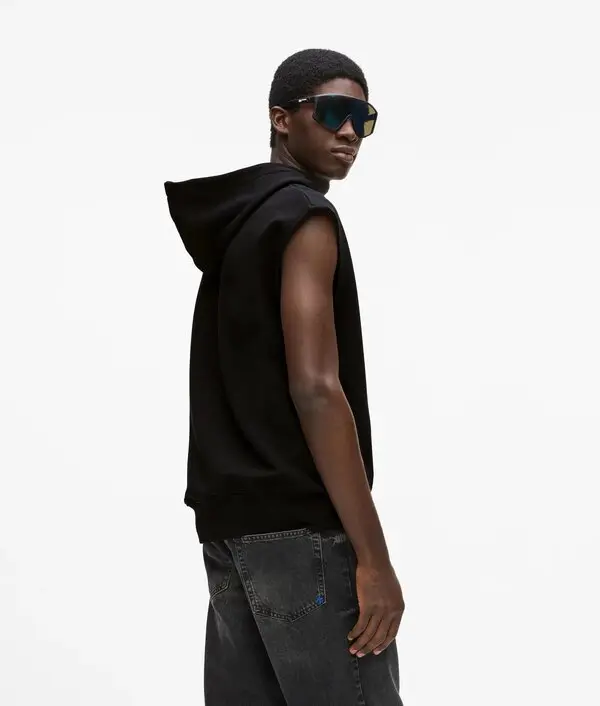 Karl Lagerfeld Sleeveless Logo Hoodie