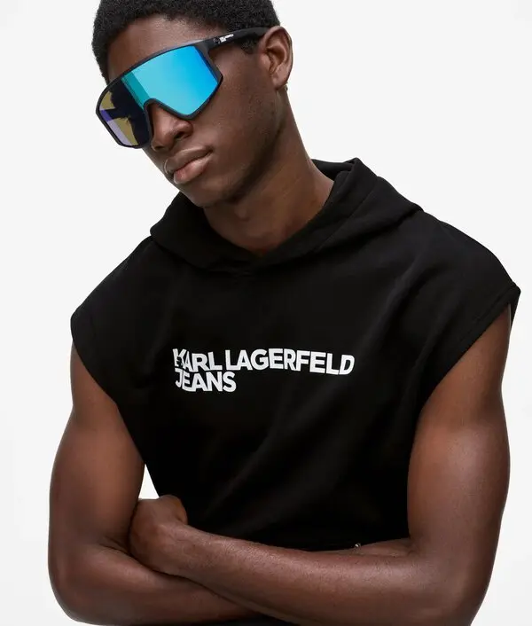 Karl Lagerfeld Sleeveless Logo Hoodie