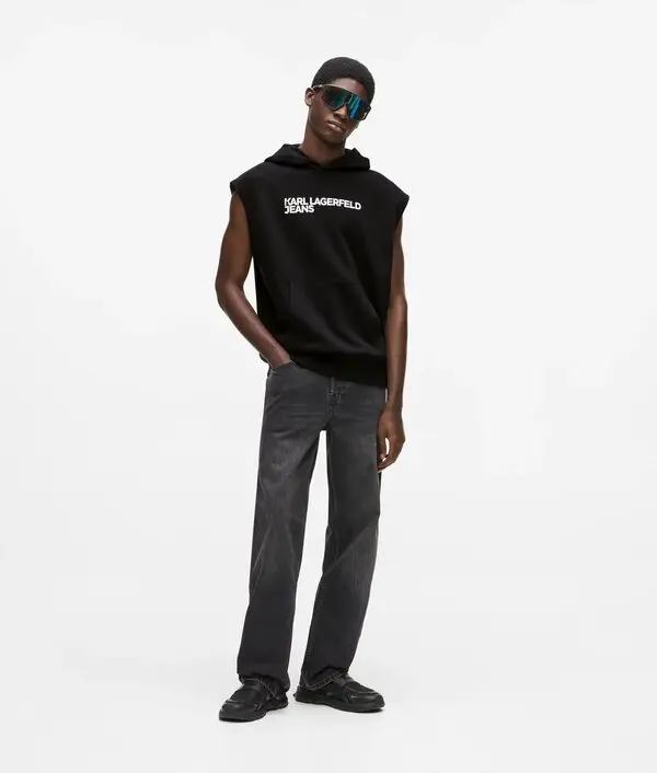 Karl Lagerfeld Sleeveless Logo Hoodie