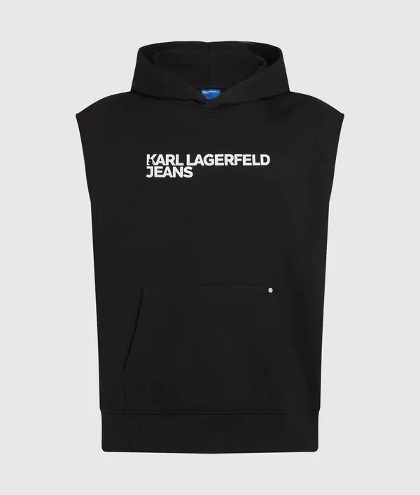 Karl Lagerfeld Sleeveless Logo Hoodie